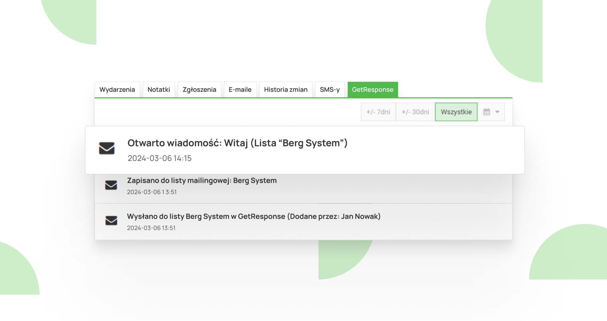 GetResponse, jak go używać w Berg System? | Sprzedawaj więcej! | Berg ...